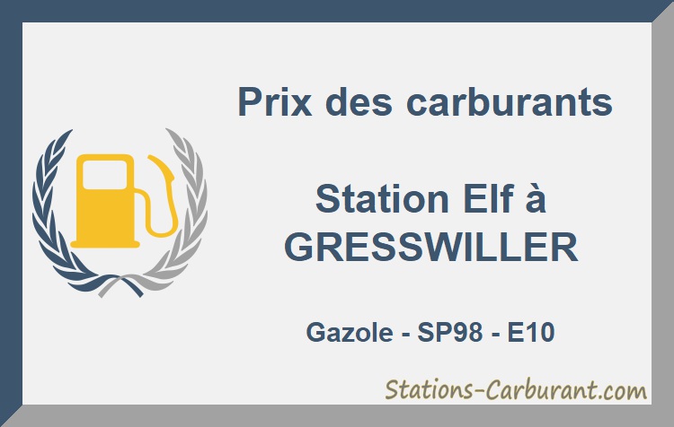 Station Elf à Gresswiller - prix des carburants
